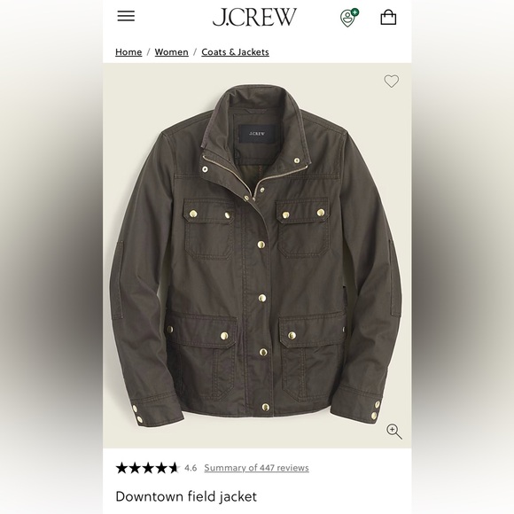 J. Crew | Jackets & Coats | J Crew Downtown Field Jacket Green | Poshmark